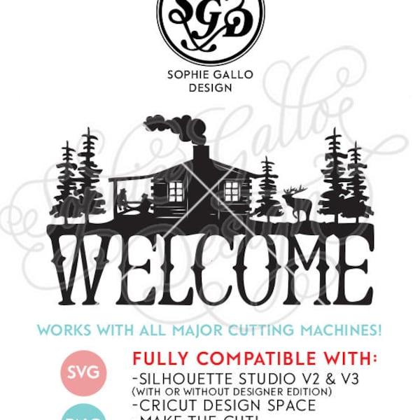 Welcome Cabin Sign Dxf - Etsy