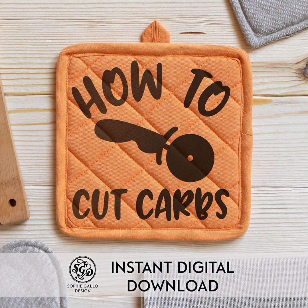 How to Cut Carbs Phrase SVG, DXF, PNG Digital Download File Silhouette ...
