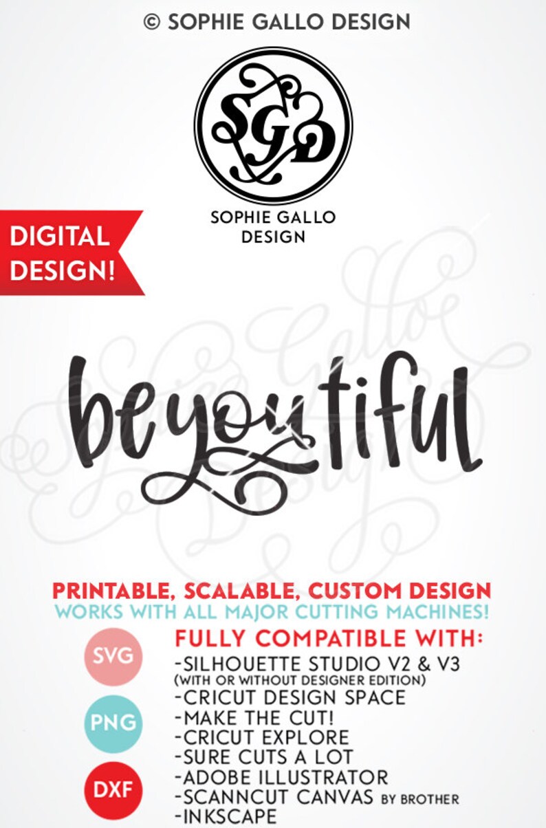Beyoutiful Quote SVG DXF PNG Eps Digital Download File - Etsy