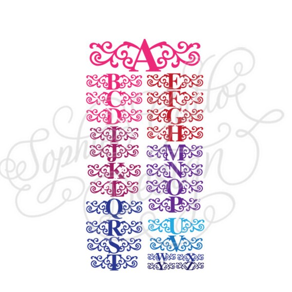 Damask Alphabet - Etsy