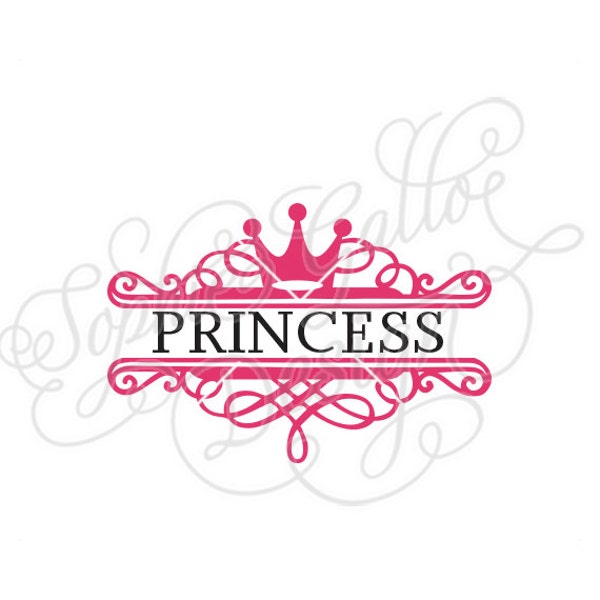 Princess Monogram - Etsy