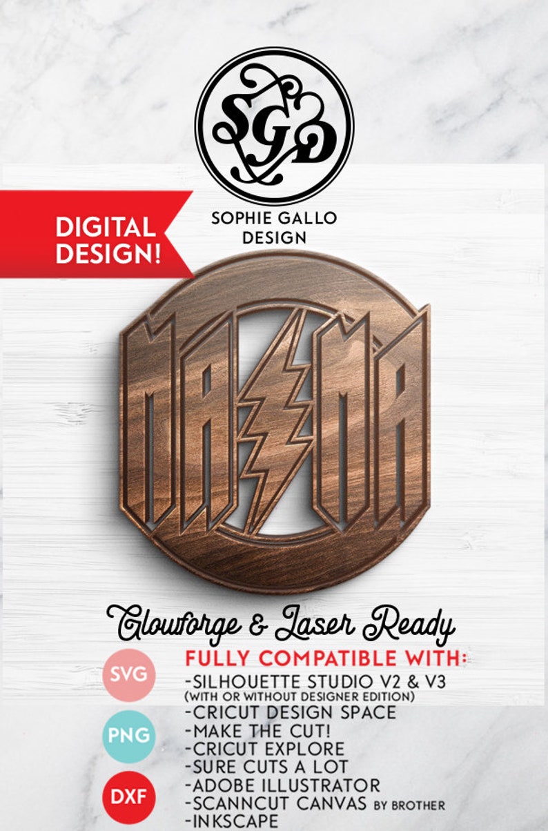 Mama Rock Logo SVG DXF PNG Digital Download Files for Laser - Etsy Ireland