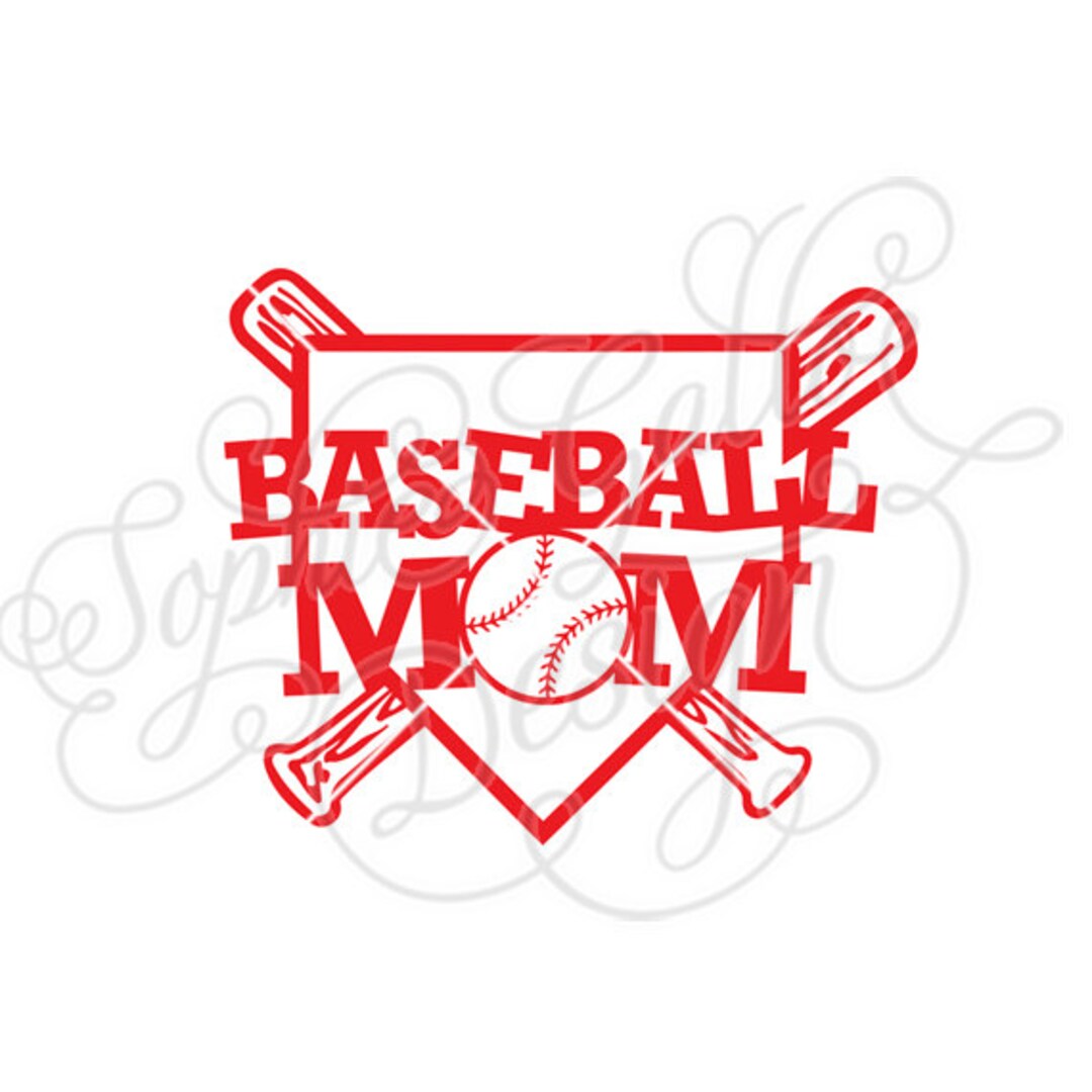 Baseball Mom Home Plate Design SVG DXF Digital Download File Silhouette ...