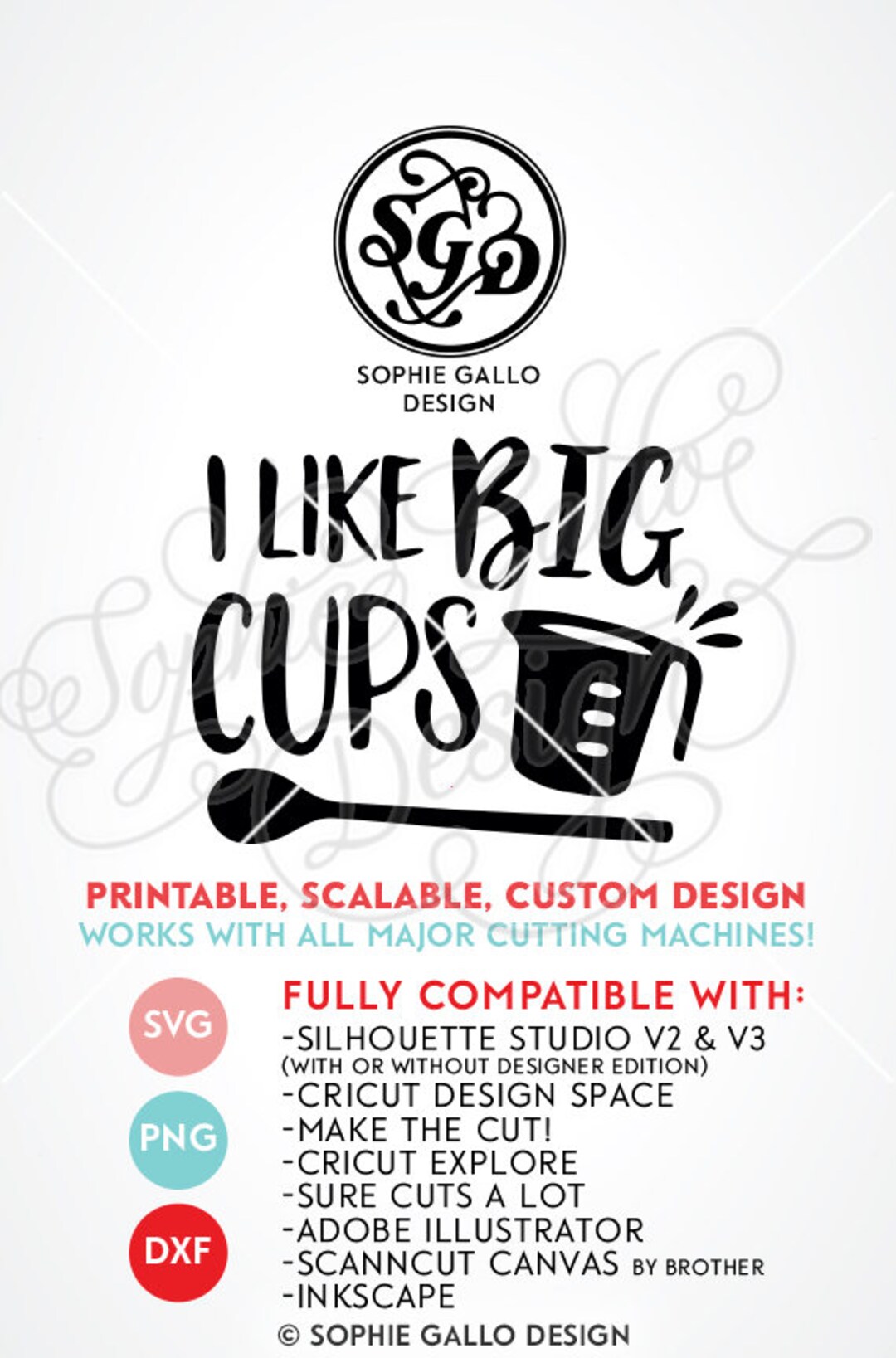 I Like Big Cups Kitchen Art SVG DXF PNG Digital Download Files - Etsy