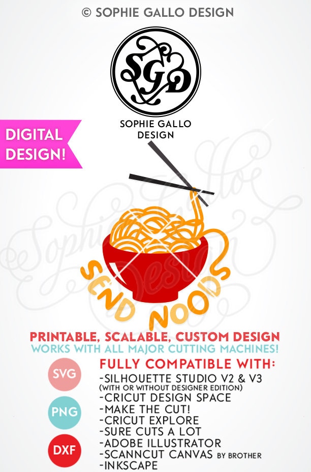 Send Noods Funny Quote SVG DXF PNG digital download files for | Etsy