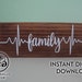 Family Pulse Heart Beat SVG DXF & PNG Digital Download File - Etsy