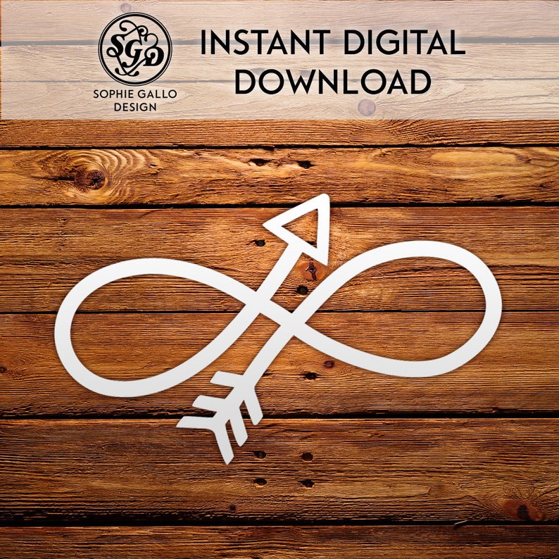 Infinity Arrow Symbol SVG DXF PNG Digital Download Files - Etsy