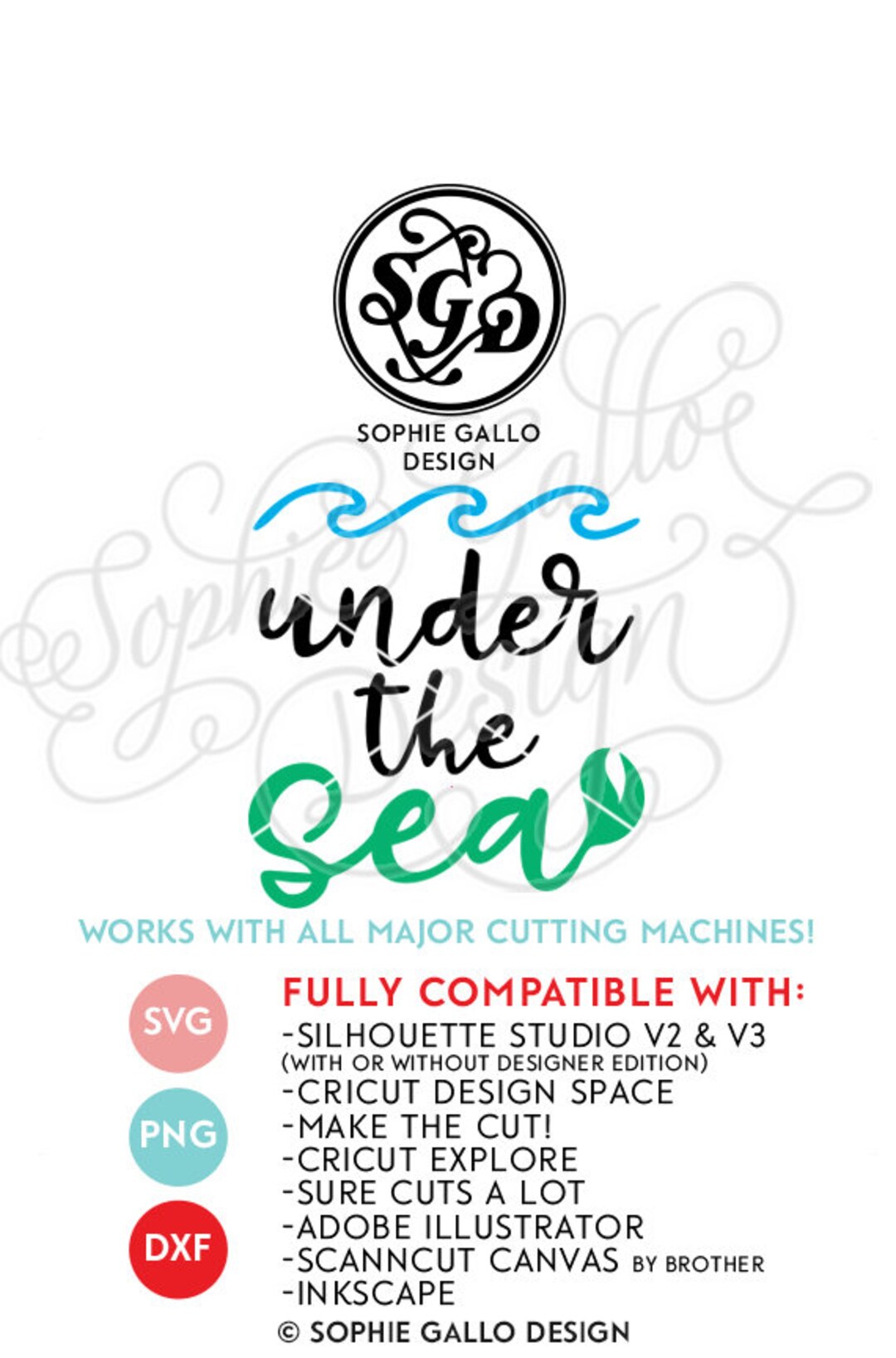Under the Sea Quote SVG DXF PNG Digital Download Files for Silhouette ...