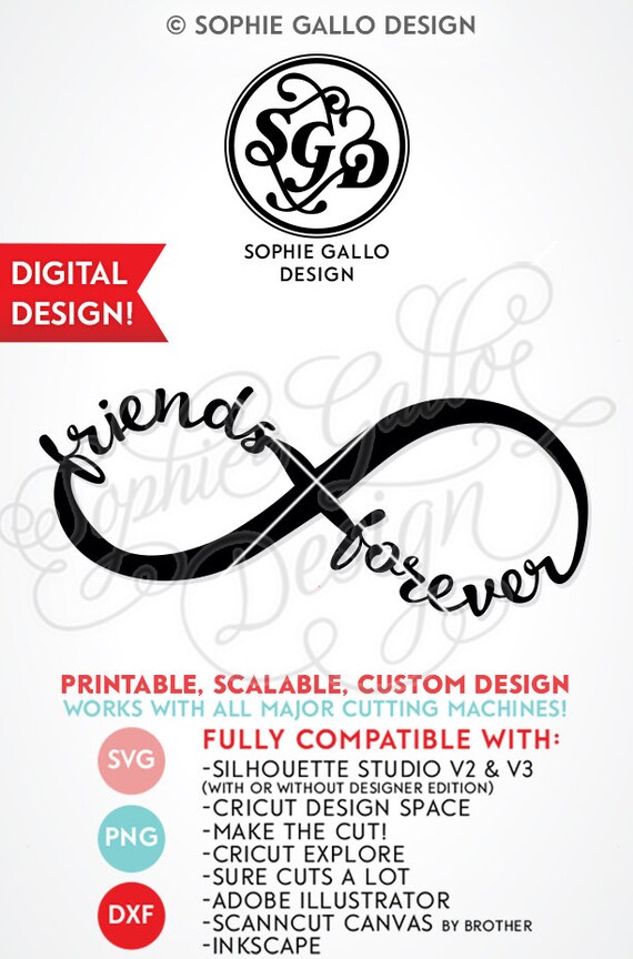 Friends Forever Infinity Symbol SVG DXF PNG Digital Download | Etsy ...