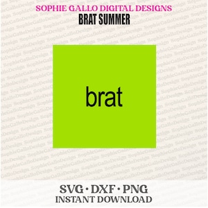 Brat Album Cover Charli Xcx Brat Summer Music Tshirt SVG, Dxf & PNG ...