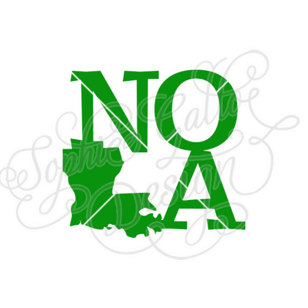 NOLA Stack Title Louisiana SVG DXF Png Digital Download File Silhouette ...