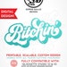 Bitchin' Retro Quote Logo SVG, DXF & PNG Digital Download File for ...