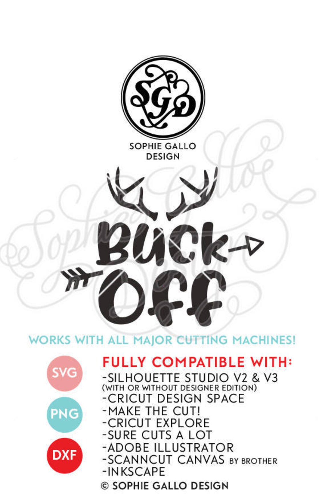 Buck off Quote SVG, DXF & PNG Digital Download Files for Silhouette ...