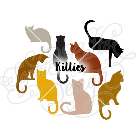 Pet Kitty Cats Set SVG DXF Digital Download Files for - Etsy