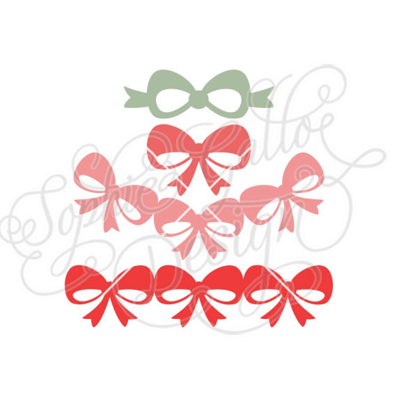 Cute Bows & Gift Ribbons SVG DXF Digital Download Files | Etsy