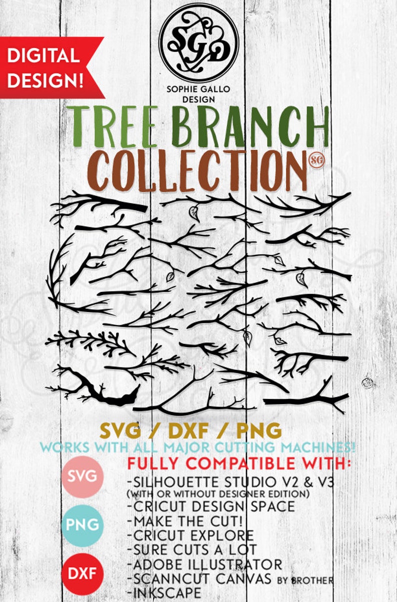 26 Tree Branches Set/bundle SVG DXF PNG Digital Download - Etsy