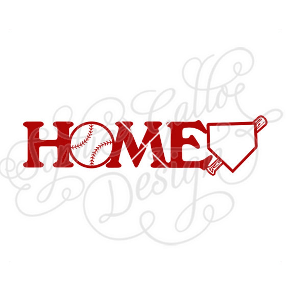 Home Base Title SVG DXF & PNG Digital Download Clipart Files - Etsy