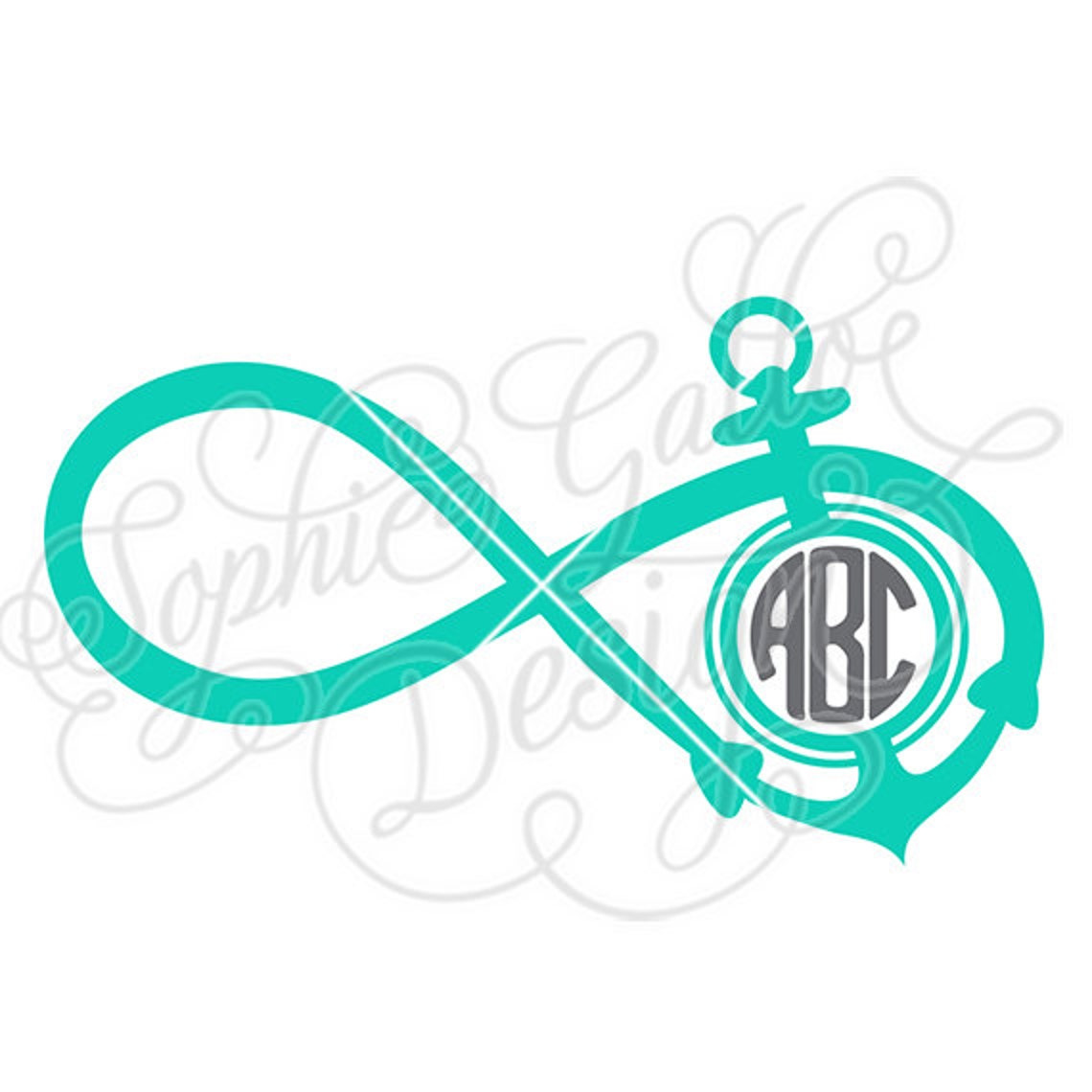Infinity Anchor Monogram SVG DXF PNG Digital Download Files - Etsy