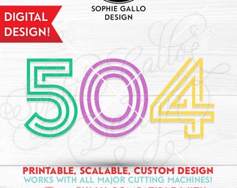 Area Code 504 Svg - Etsy UK