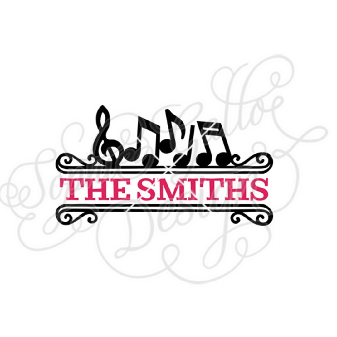 Music Note Monogram SVG DXF PNG Digital Download File Silhouette Cricut ...