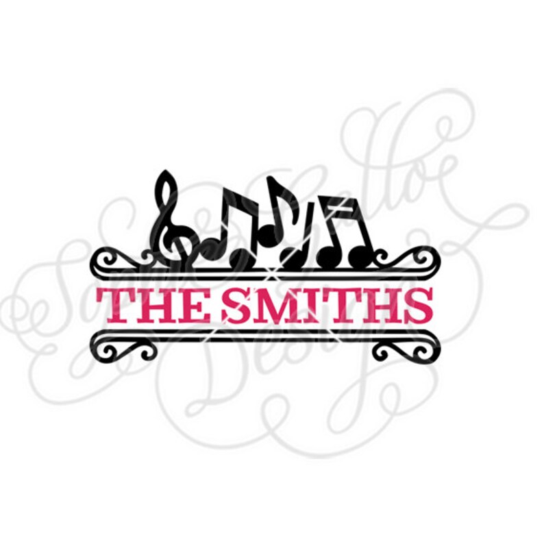 Music Note Monogram SVG DXF PNG Digital Download File - Etsy