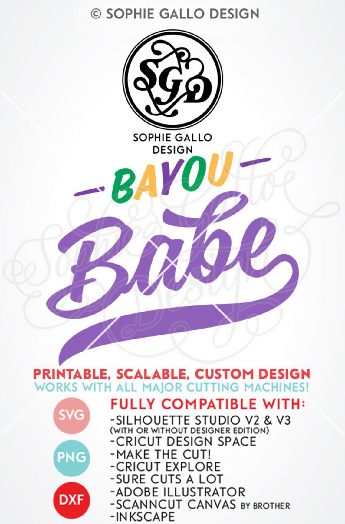 Bayou Babe SVG DXF PNG Digital Download Files for - Etsy
