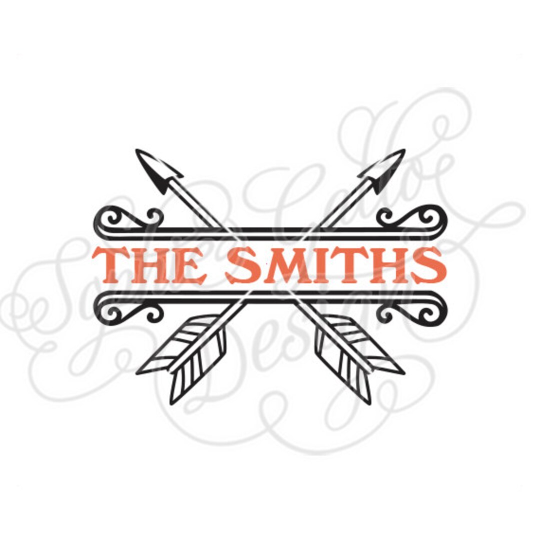Arrow Monogram SVG DXF & PNG Digital Download File for - Etsy