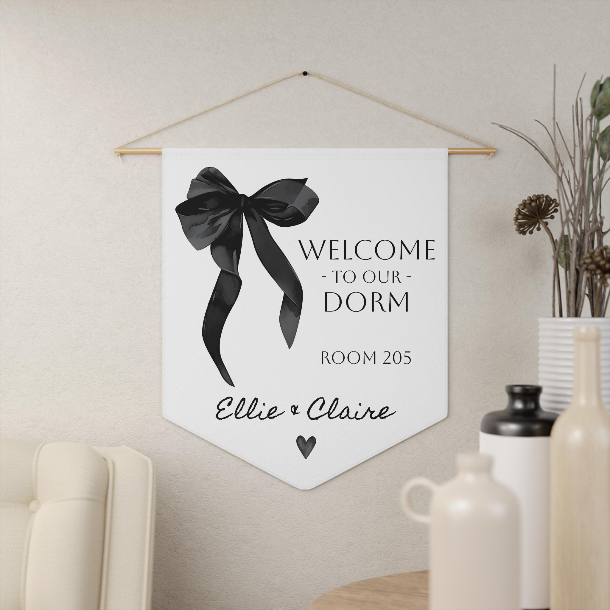 Welcome to Our Dorm Sign, Dorm Door Decor, Coquette Bow Dorm Room Decor ...