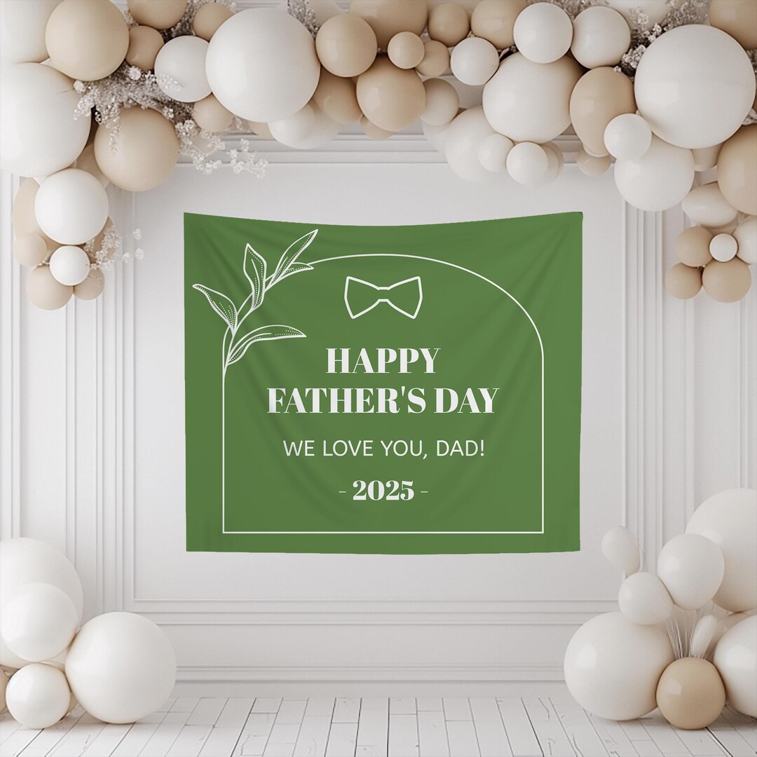 Fathers Day Backdrop, Fathers Day Decorations, Happy Father's Day Sign ...