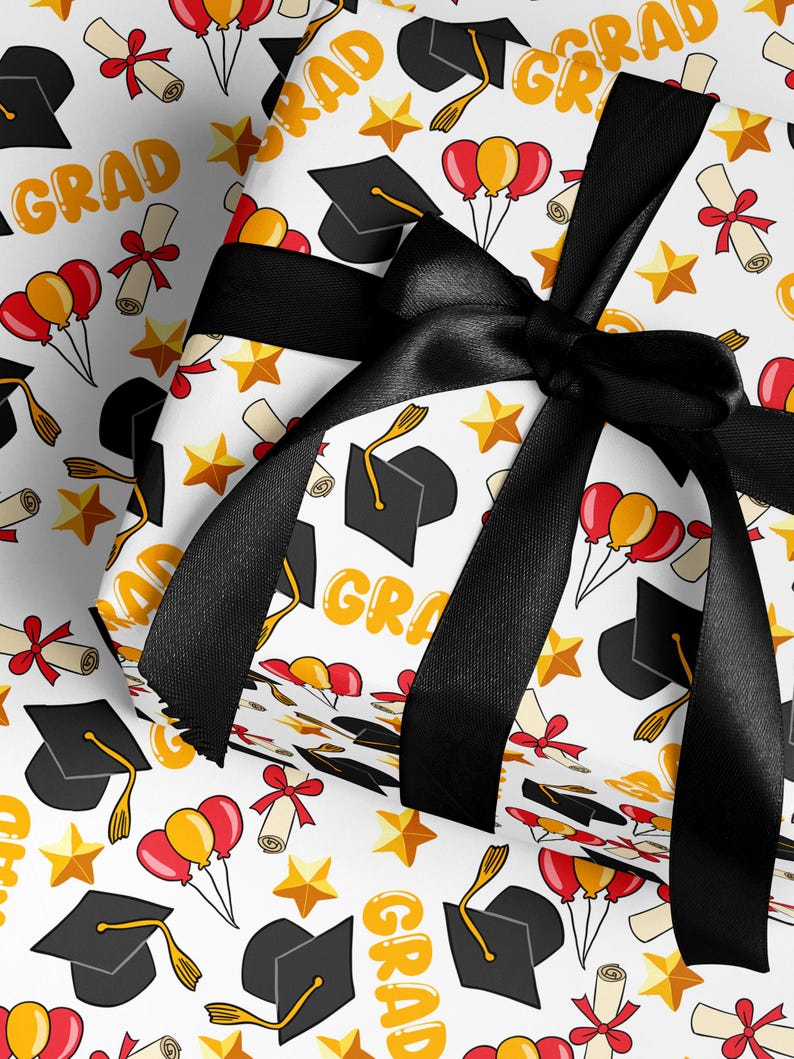 Fun Graduation Gift Wrap 2026 Grad Wrapping Paper High School College ...