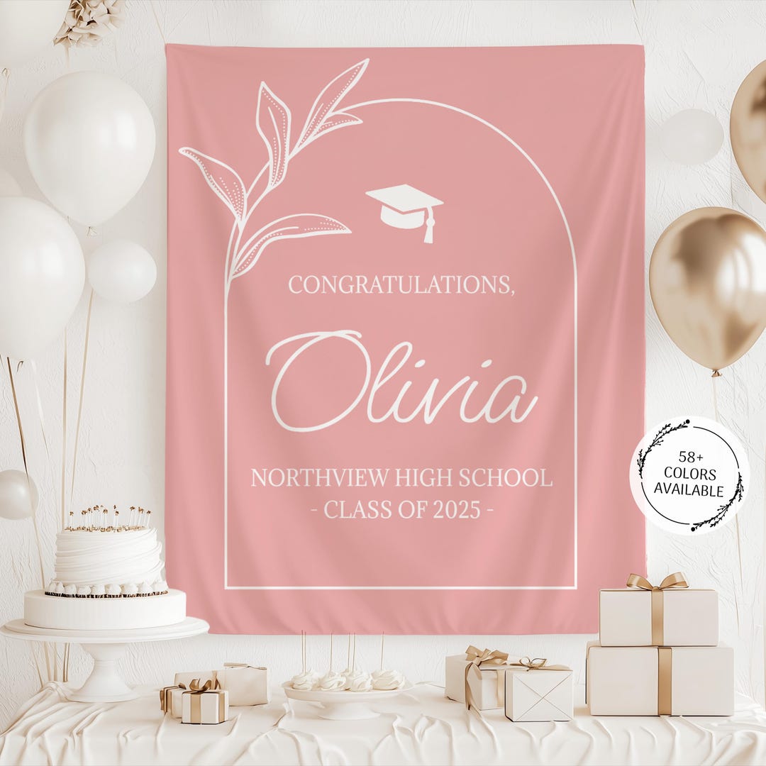 Graduation Backdrop, 2025 Graduation Decorations, Graduation Sign ...