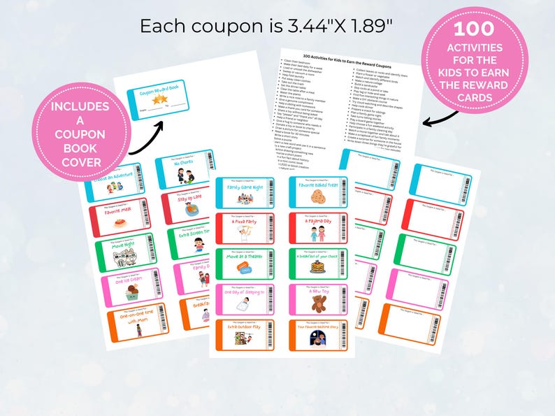 Editable Kids Reward Coupons: Personalized Behavior Incentive (PDF ...