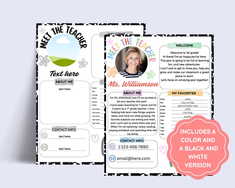 Editable Meet the Teacher Welcome Letter Template-back to School Sign ...