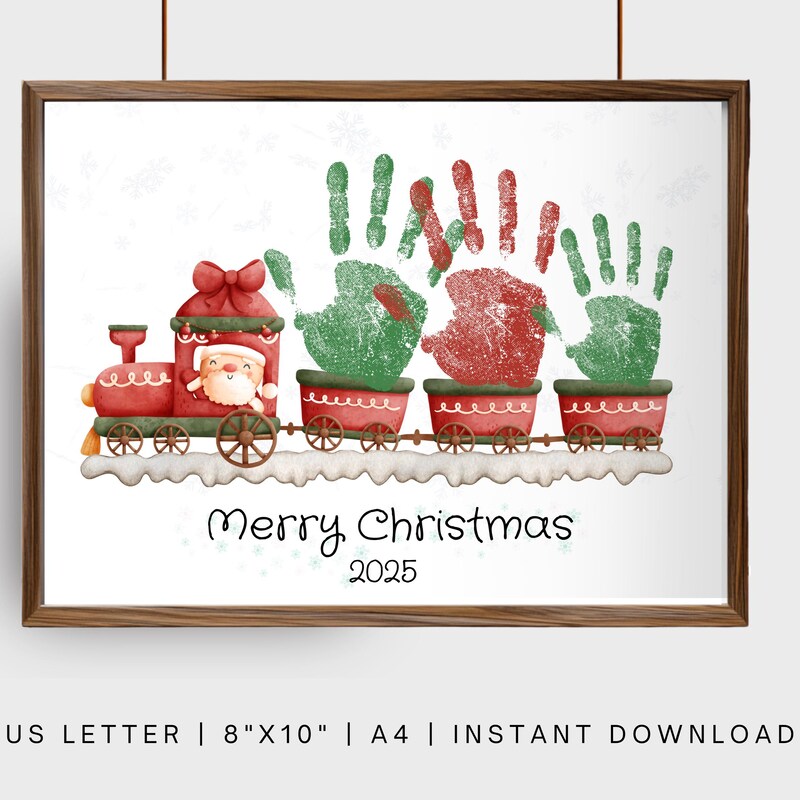 Santa Handprint - Etsy