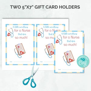Editable Nurse Appreciation Gift Card Holder - Printable Editable ...