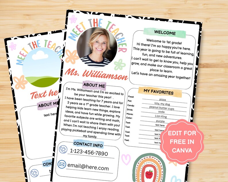 Editable Meet the Teacher Welcome Letter Template-back to School Sign ...