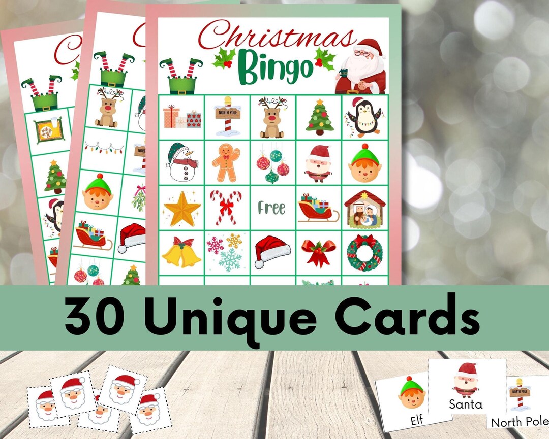Festive Christmas Bingo Game - Holiday Party Activity - Etsy