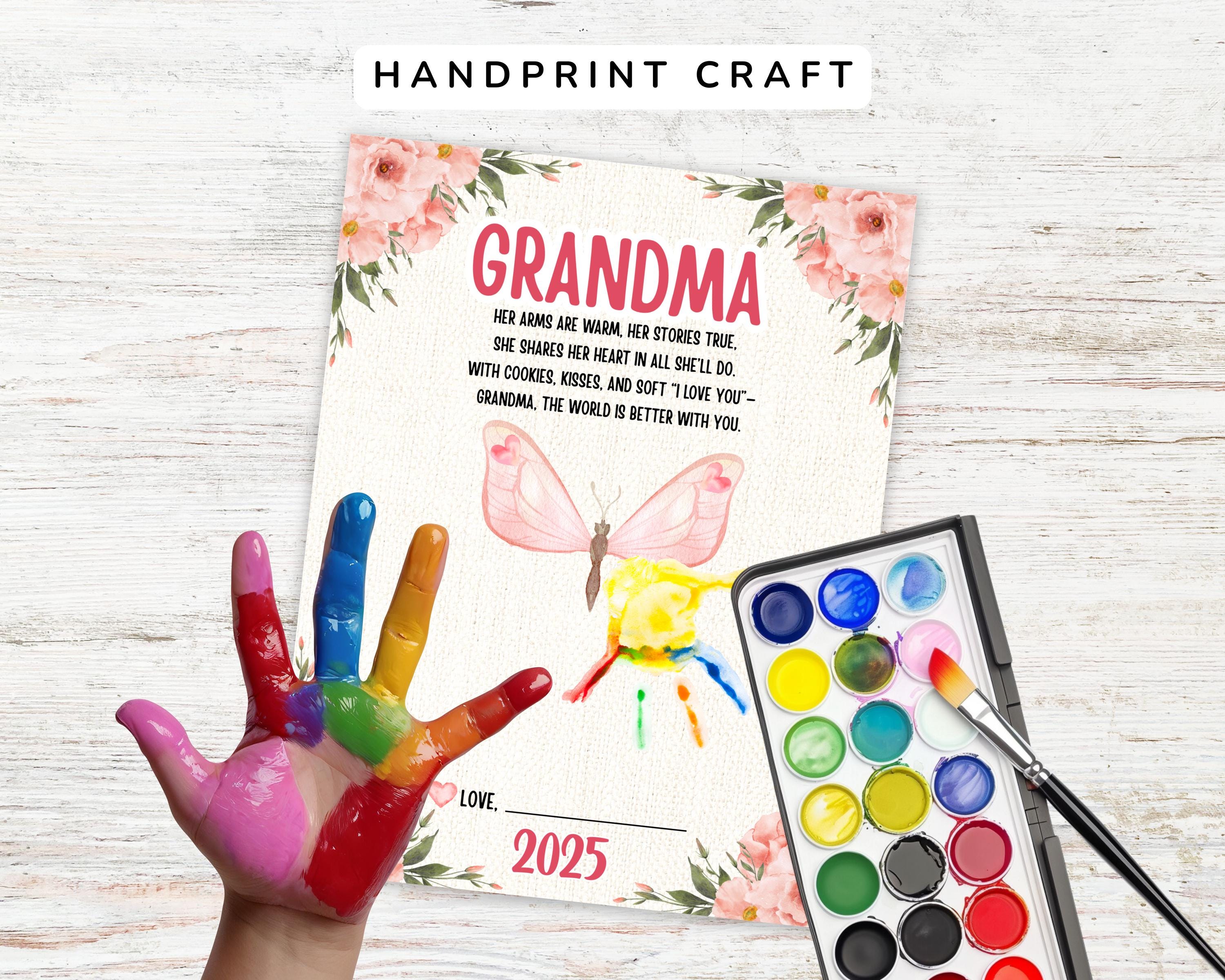 Grandma Handprint Poem Art: Sentimental DIY Gift (digital Download) - Etsy