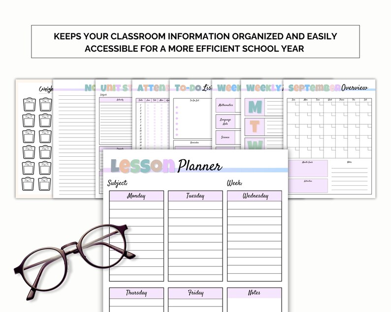 Homeschool Planner Printable | Undated Schedule & Curriculum Planner - Etsy