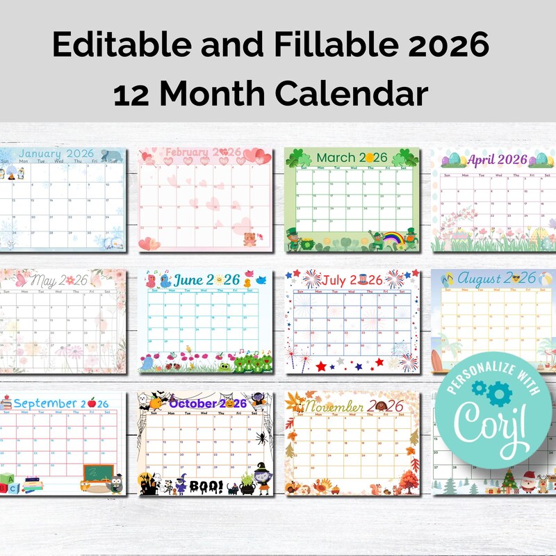 Wallet Size 2026 Calendar - Etsy