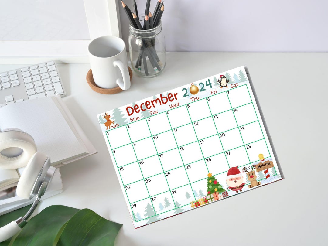 December 2024 Editable Fillable Calendar - Printable Planner PDF - Etsy