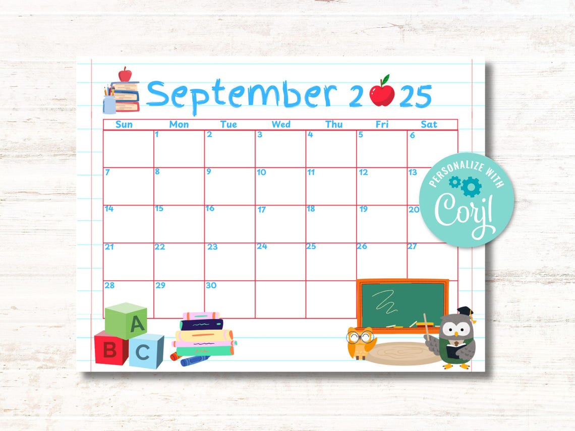 Kalender September 2025 bearbeitbar und ausfüllbar - Printable Planner ...