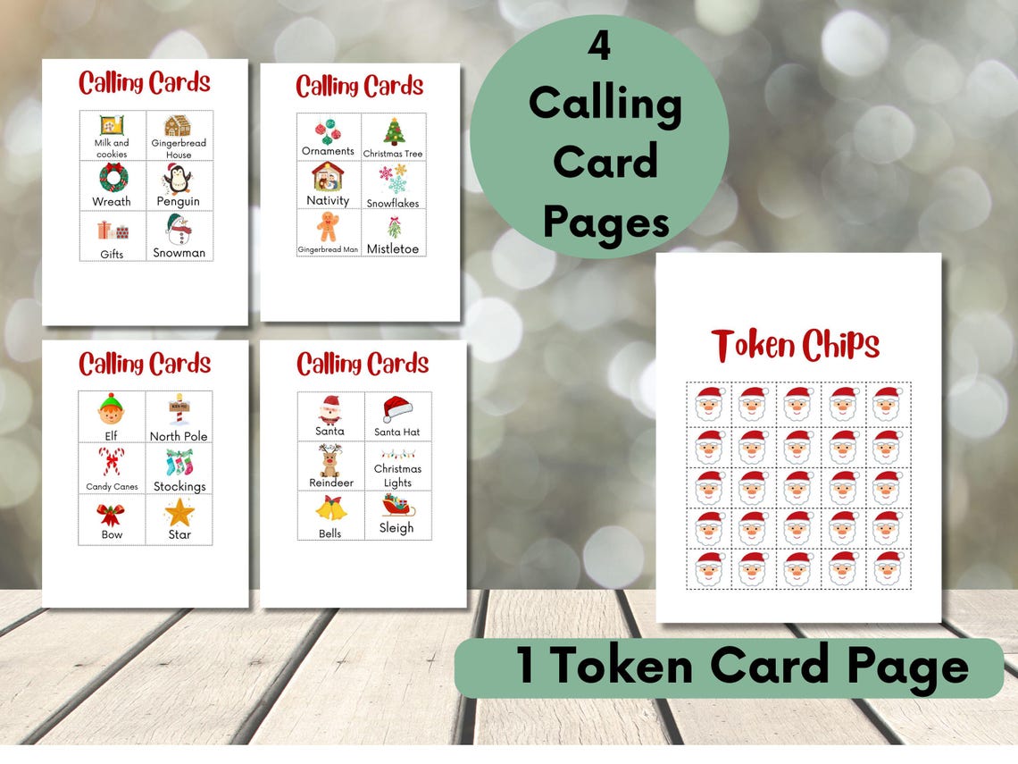 Festive Christmas Bingo Game - Holiday Party Activity - Etsy