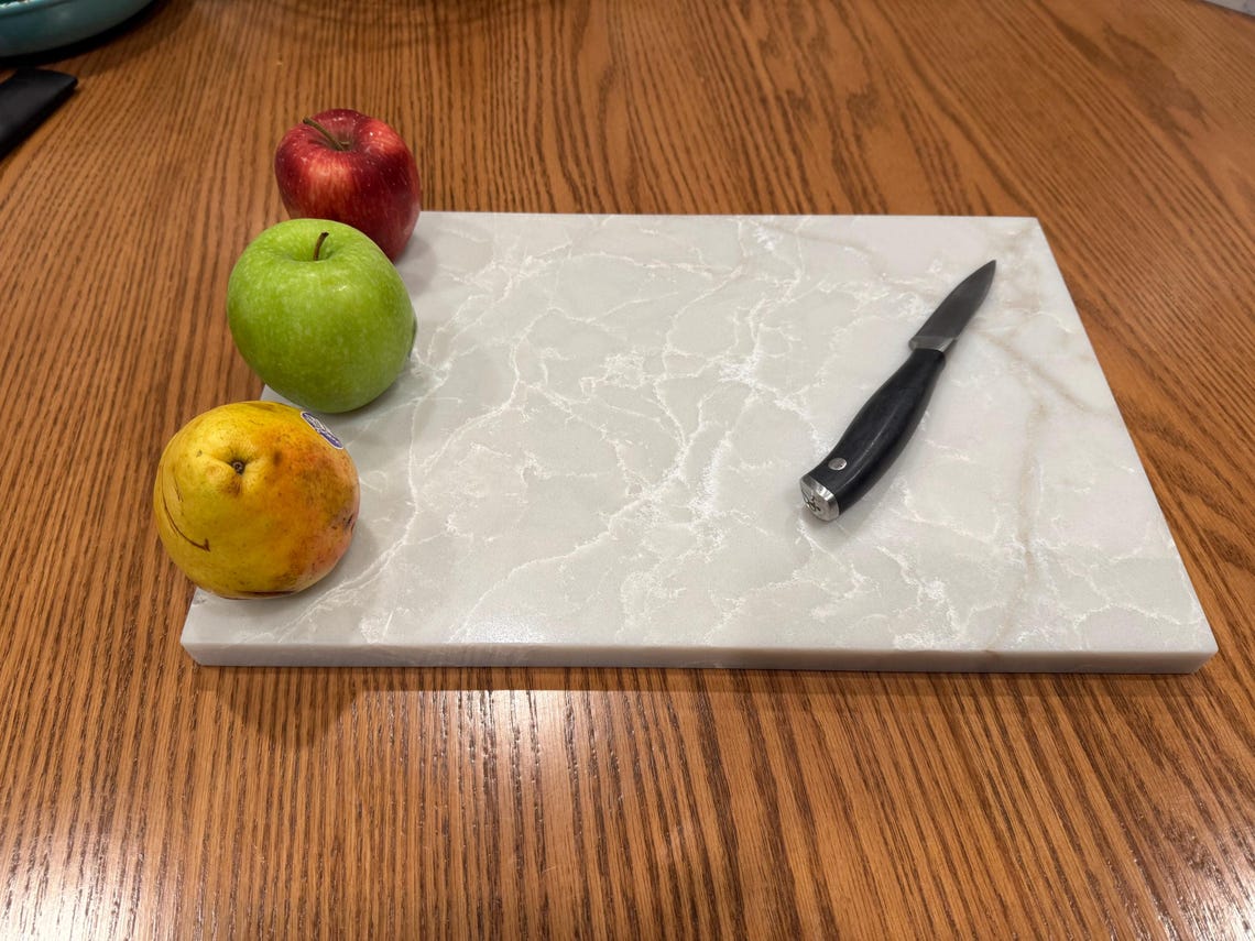 LX Viatera Taj Crema Quartz Cutting Board, Charcuterie Board, Serving ...