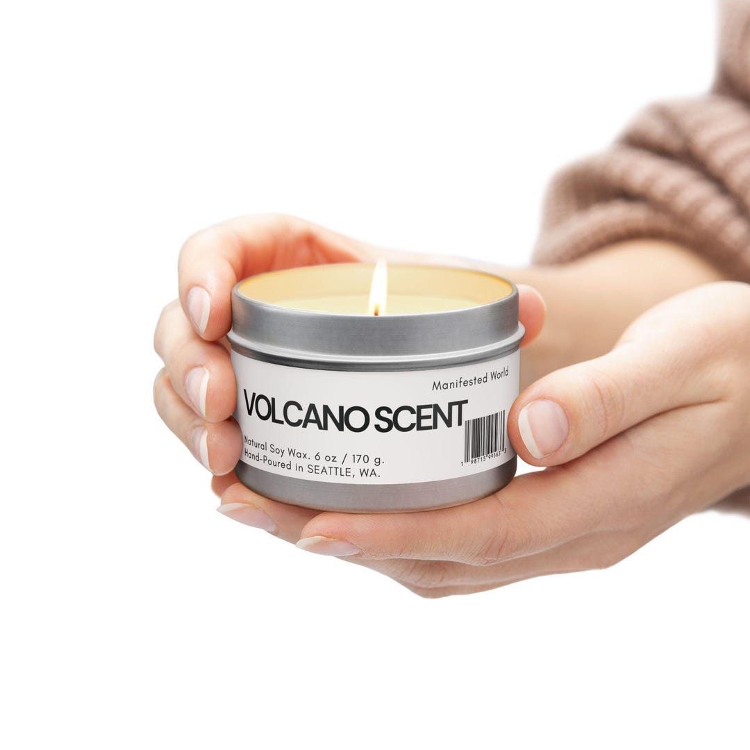 Volcano (intense) Scent Hand-poured Soy Wax Candle 6oz Tin - Etsy