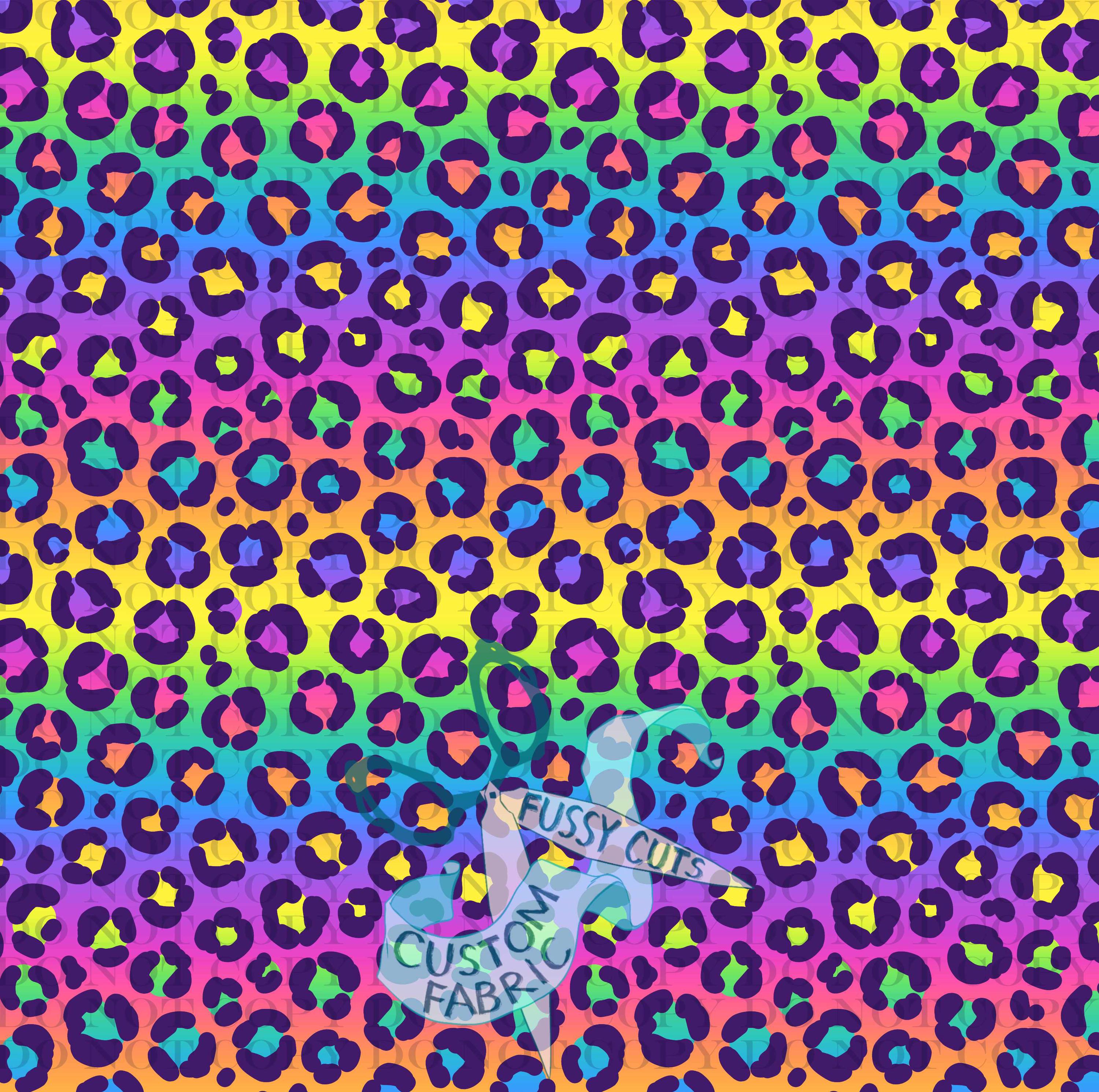 Rainbow Cheetah Print - Custom Print Fabric - LF Inspired Collection - Etsy