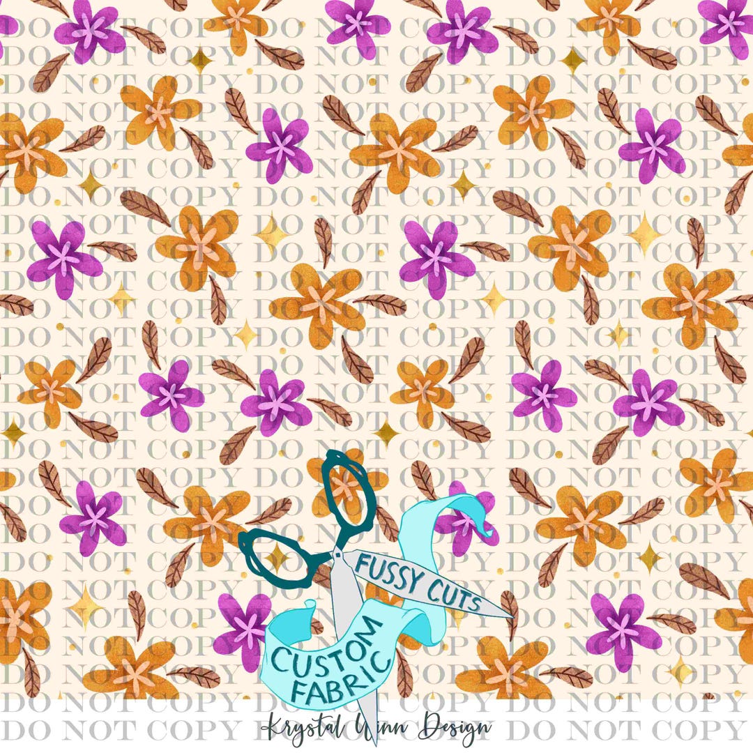 Boojee Floral on Cream - Custom Print Fabric - Boojee Collection - Etsy