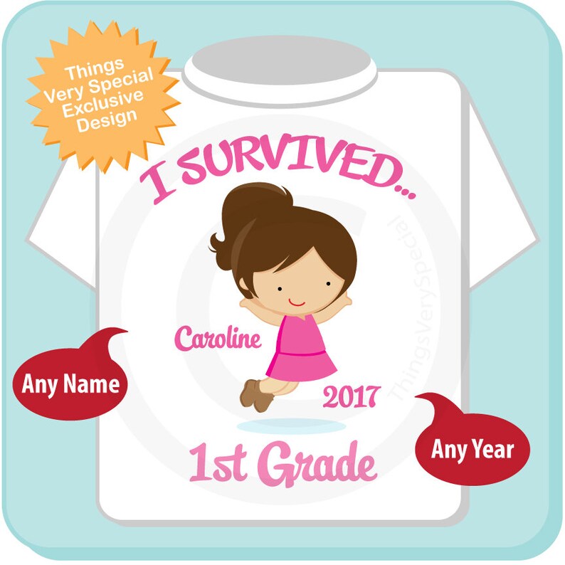 Elementary School Graduation Personalized I Survived 1st - Etsy