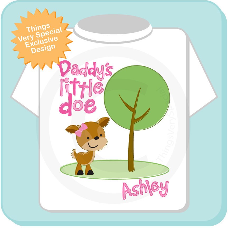 Daddy's Little Doe Shirt Personalized Woodland Shirt or | Etsy