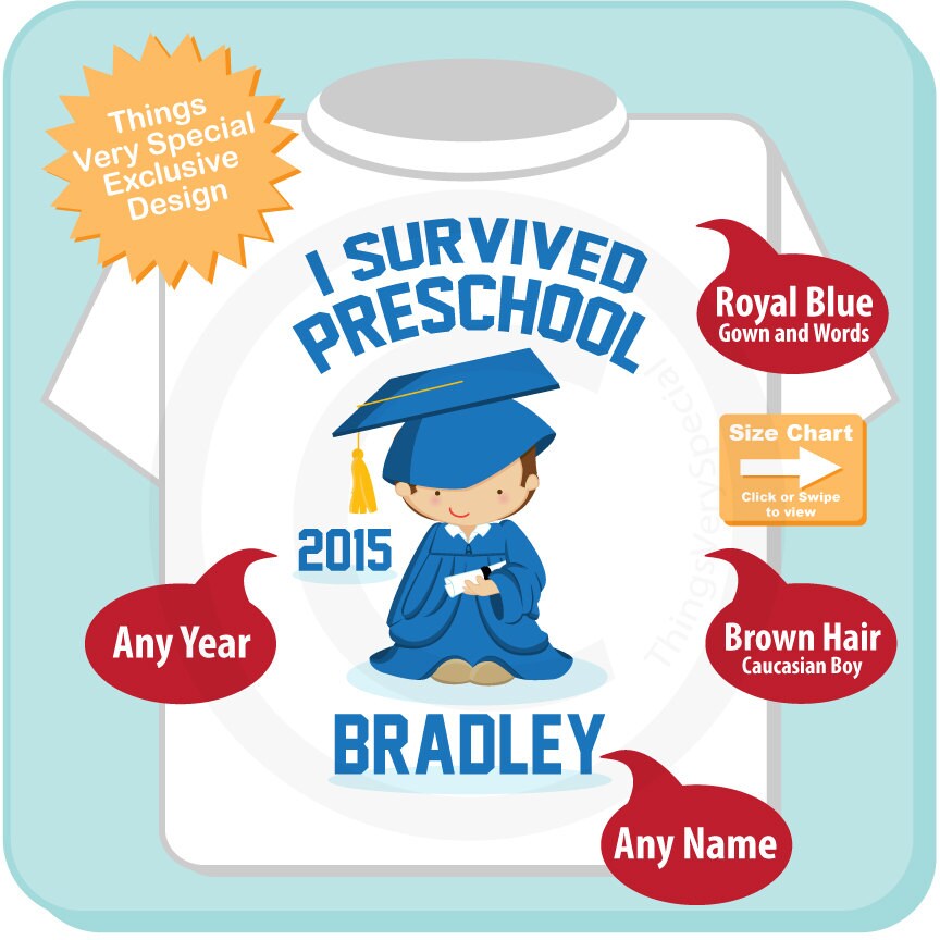 Personalized I Survived Preschool Shirt Preschool Graduate - Etsy